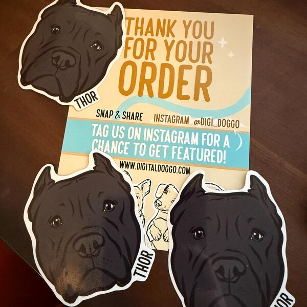 Cavapoo Face Stickers/ Personalised Dog Portrait Die Cut Sticker Pack ...