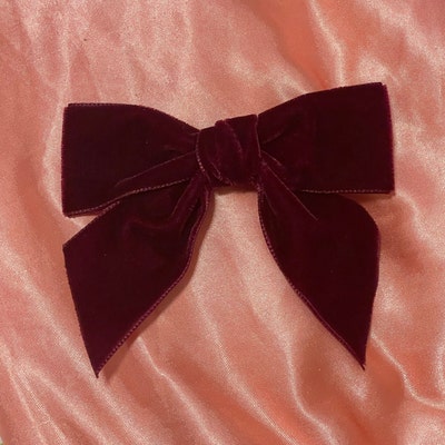 Velvet Hair Tie Velvet Ponytail Velvet Long Tail Bow Hair - Etsy