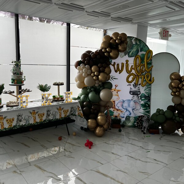 Wild One Balloon Garland Kit | Birthday, Baby Shower, Two Wild, Safari ...