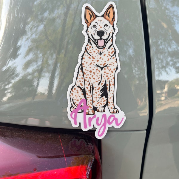 Custom Australian Cattle Dog, Blue Heeler, Red Heeler Vinyl Stickers ...