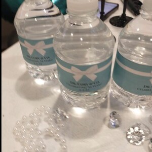EDIT YOURSELF Water Bottle Label Diamond Breakfast at Tiffanys JPG File ...