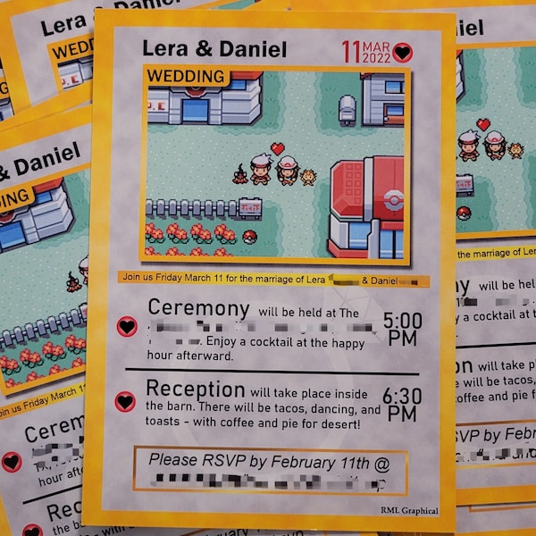 Pokemon Card - Wedding Invite - Etsy Canada