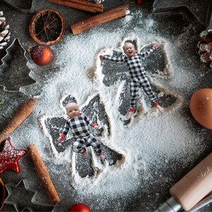 Christmas Baking Flour Angels Digital Backdrop Photography - Etsy