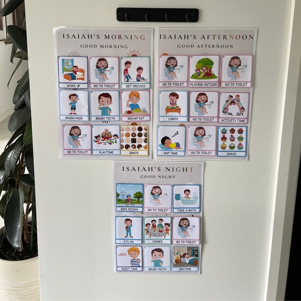 200+ Daily Routine Cards With Charts/ Autism/ Visual Aid/ ABA Therapy ...