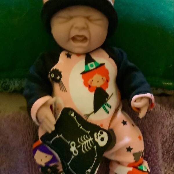 7 Inch Winter Doll Clothes Outfit for Mini OOAK Polymer Clay Baby Dolls ...