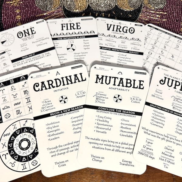 Astrology Reference Cards. the Best Astrology Deck, EVER. - Etsy