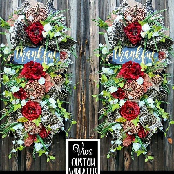 Large Fabric Pumpkin Leopard Print, Halloween Centerpiece, Safari Decor ...