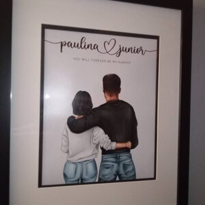 Personalised Couple Print Couples Gift Gift for Her | Etsy