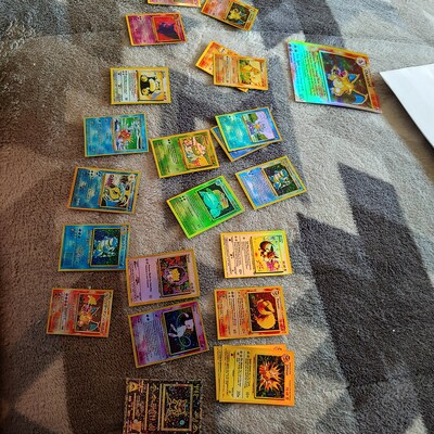 Set of Mini Holographic Card Stickers Pokémon First & Second Gen - Etsy