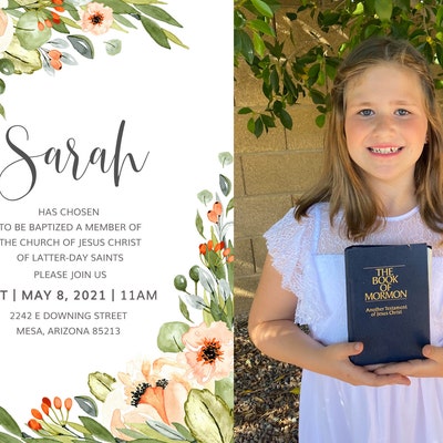 LDS Baptism Memory Book Printable, 8.5 X 11, instant Download, 13 ...