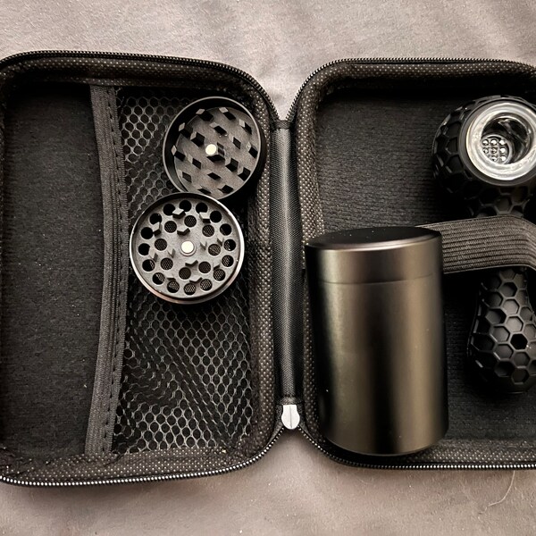 Smoking Bowl Kit | 4 Piece Metal Grinder | Pipe Grinder Set | Stash Box ...