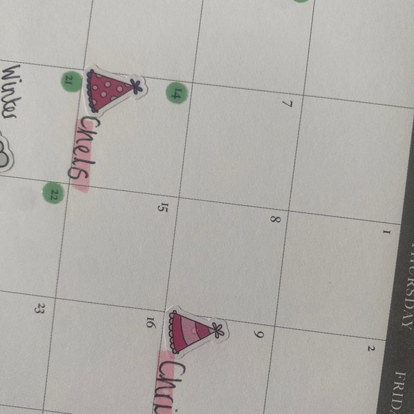 Party Hat Icon Planner Stickers - Birthday Hat Stickers - Party Planner ...