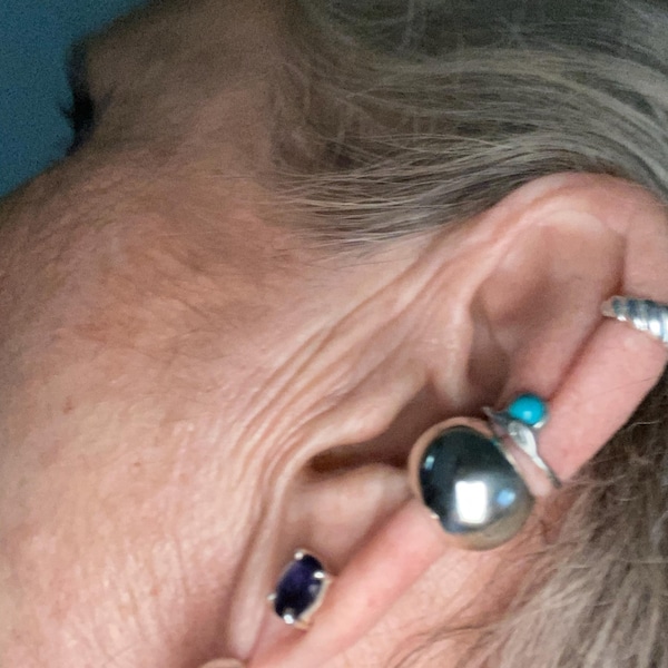 Ear Cuff Low Domed Cartilage Silver Earring. - Etsy