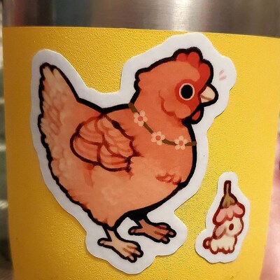 Hen Friend Sticker / Chicken Sticker / Bird Sticker / Cute Farm Sticker ...