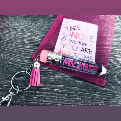 Teacher Keychain, Teacher Gift, School Year Teacher Gift, Glitter ...