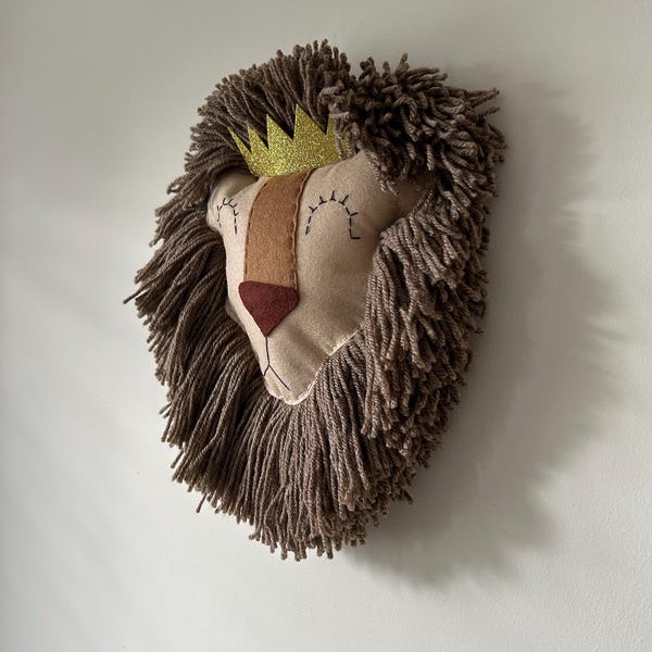 Lion Wall Hanging, Lion Head, Safari Nursery Decor, Jungle Nursery Wall ...