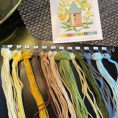 12 LARGE HOLE Hanging File Thread Organizer for DMC Embroidery and ...