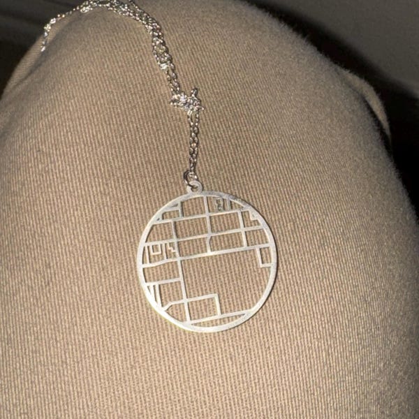 Custom Map Necklace, Coordinate Necklace, Where We Met Map Necklace ...