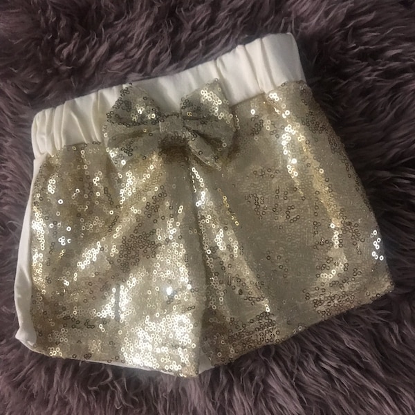 Gold Baby Sequin Shorts, Baby Shorts, Birthday Outfit, Holiday Outfit ...
