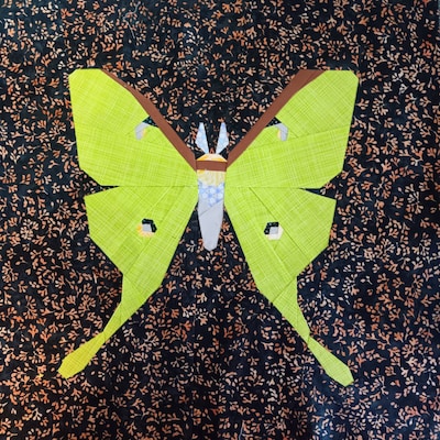 Foundation Paper Pieced Quilt Pattern: Luna Moth - Etsy