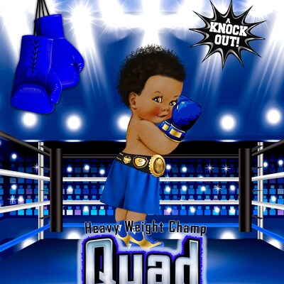 BABY BOXER BACKDROP, Boxer Baby Shower Backdrop, It's a Boy Baby Shower ...