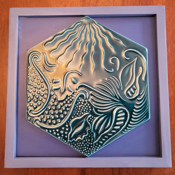 Ceramic Tile Wood Frame: Custom 8-inch X 8-inch Real Wood Frame for ...