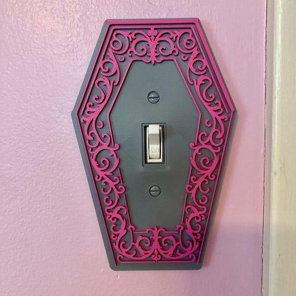 Gothic Raven Coffin Light Switch or Outlet Cover - Custom Colors - 1 ...