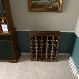 Free Standing Rustic Wooden Wine Rack Made of Historicreclaimed Barn ...
