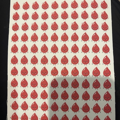 12 Red & Pink Sticky Note Planner Stickers, Notepad Planner Sticker ...