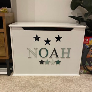 Personalised Toy Box Name & Embellishments. Pastel Name. Toy - Etsy