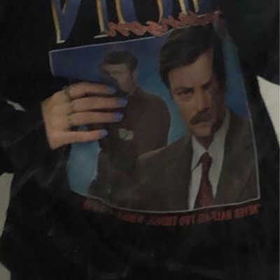 Ron Swanson Homage Jumper Sweater Sweatshirt Parks & Rec Funny Retro 90 ...