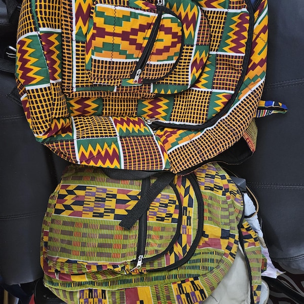 Large Kente Backpack/ African Backpack/ African Print Backpack/african ...