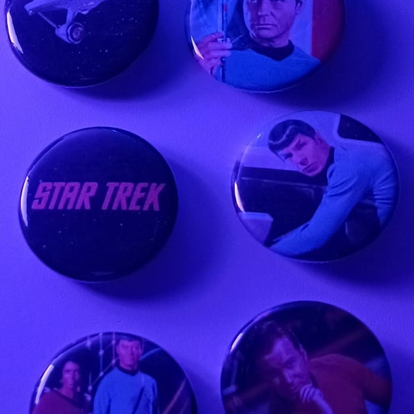 Star Trek Original Series Badge Button Pin Set of 6 - Etsy