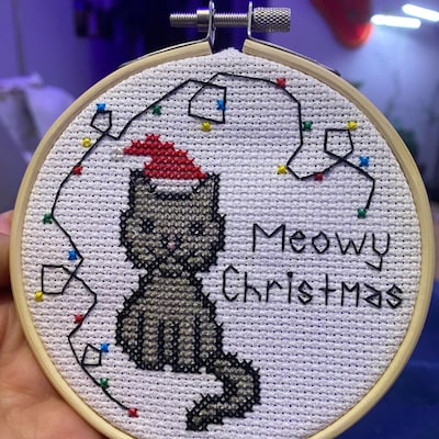 Tiny Small Cat Cross Stitch Pattern, PDF - Etsy