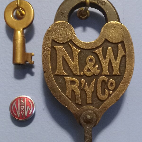 PCRR Railroad Padlock and Brass Hollow Barrel Key Free S/H - Etsy