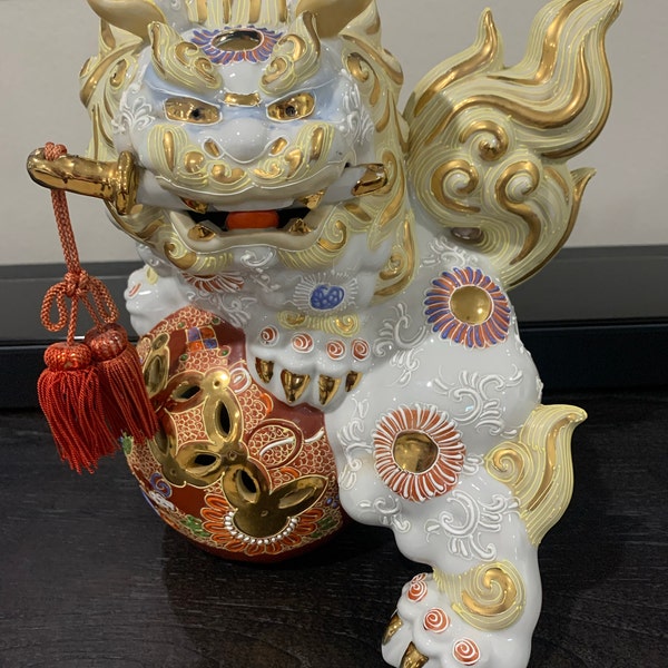 Foo Dogs - Small Red Foo Dogs! Ravishing Red and Gold Shishi Lions! - Etsy