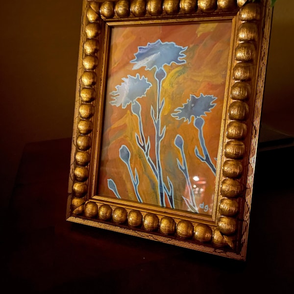 Chunky Bead Gold Picture Frame, Antique Distressed Finish- Custom ...