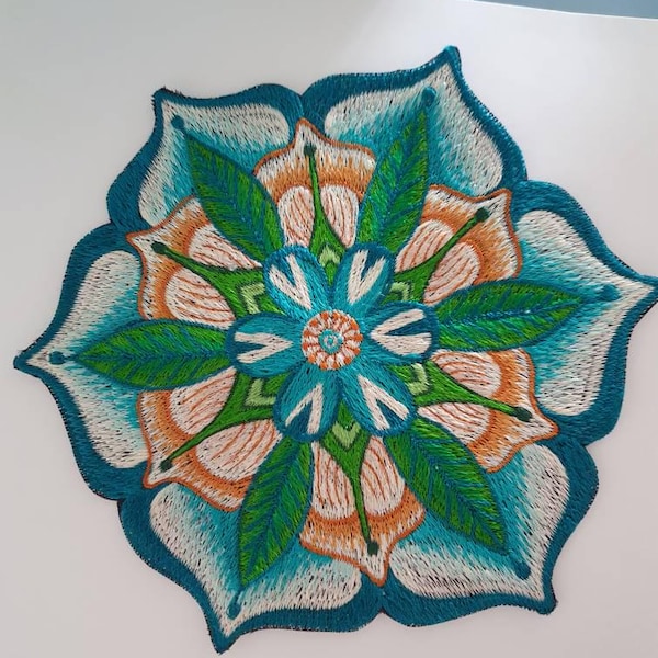 Peyote Shaman Spider Patch, Handmade Embroidery, Peyote Huichol Art ...
