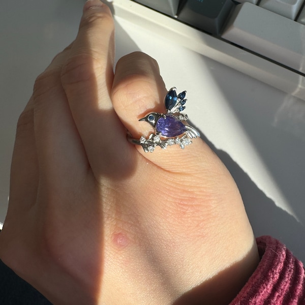 Arwen Lavender Sapphire Engagement Ring. Fantasy Ring. Rose Gold ...