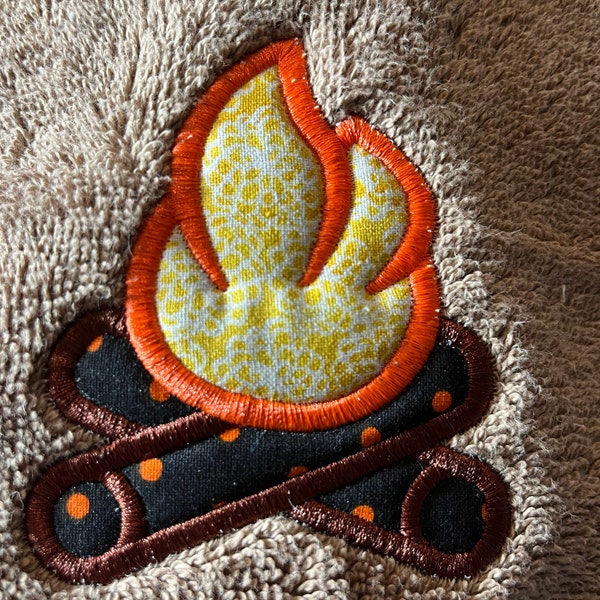 Campfire Applique Embroidery Design. Campfire Embroidery Design ...