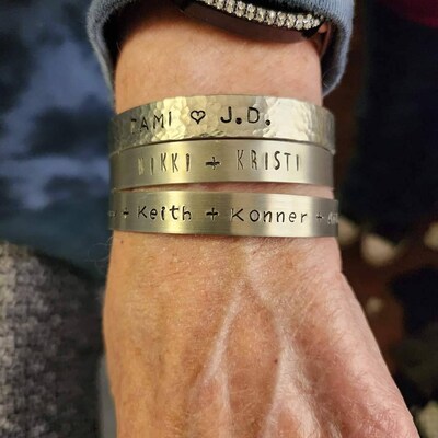 Custom Hand Stamped Metal Wrap Ring - Etsy