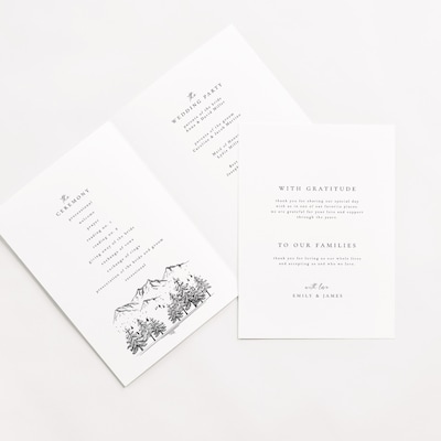Folded 5x7 Mockup, 5x7 Card Mockup, Bifold 5x7 Mockup, Wedding Program ...