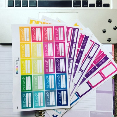 Blank Fill in Planner Stickers 1.5x1 Inch Boxes to Be Used With Erin ...