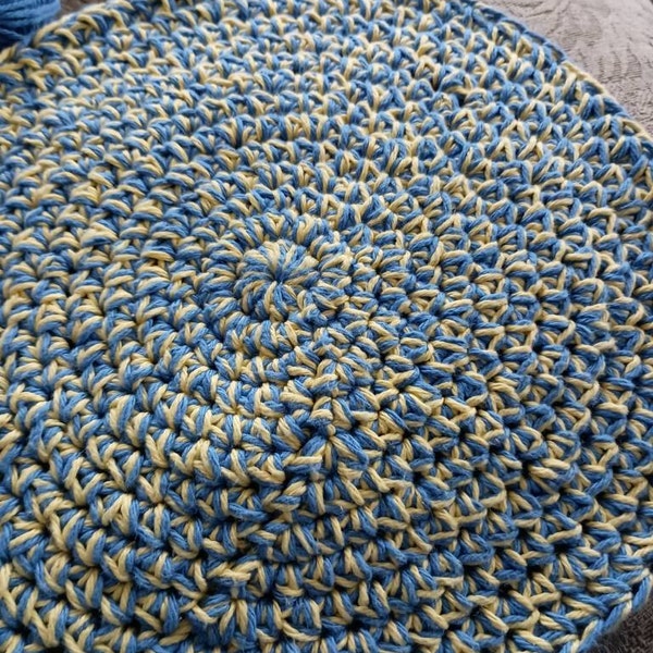 Rustic Round Trivet Crochet Pattern, Farmhouse Hot Pad Crochet Pattern ...