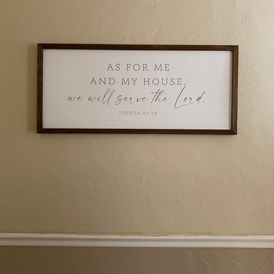 As for Me and My House We Will Serve the Lord Christian Wall Art Bible ...