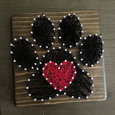 DIY 7x7 Paw Print String Art Kit - Etsy