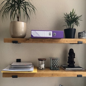 Wooden Rustic Floating Shelves Handcrafted Using Sustainable - Etsy