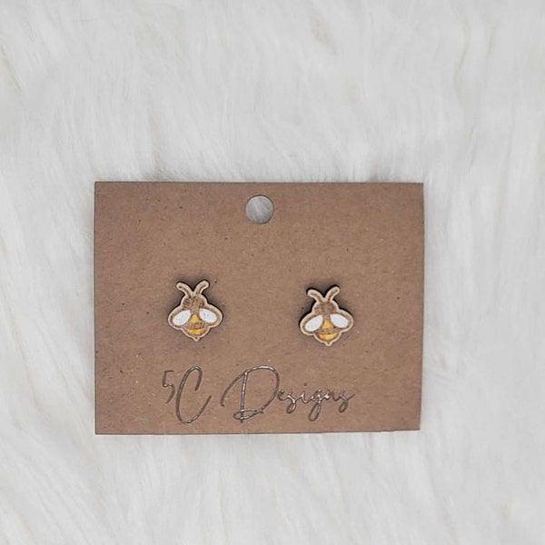 Bee Stud Earring Set - Laser Cut SVG File - Glowforge Ready - Jewelry ...