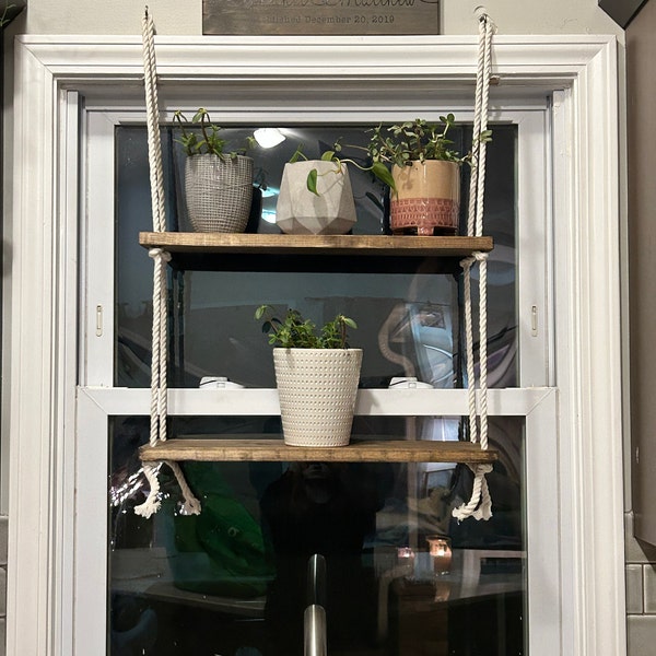 Hanging Window Shelves | Window Plant Shelf {2 Tiered} | Window ...