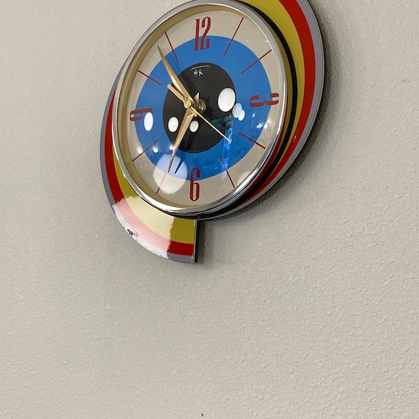 Mid Century Modern Wall Clock - Atomic, Jetsons, Retro Style for Home ...